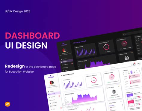 لوحة تحكم لموقع تعليم Dashboard Ui Design Education Website مستقل