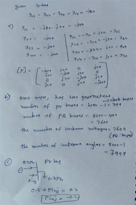 [solved] A Four Bus Power System Is Shown In Figure 1 Bus 1 Is A