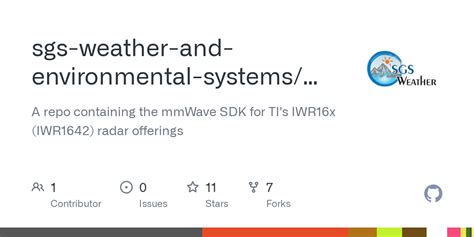 Github Sgs Weather And Environmental Systems Ti Mmwave Sdk A Repo Containing The Mmwave Sdk