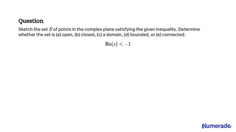 Solvedsketch The Set S Of Points In The Complex Plane Satisfying The