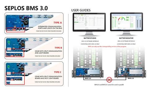 Seplos Bms 3 0 48v 100a 16s Type A With Adapter Lep Smart Lifepo4 Battery Management System