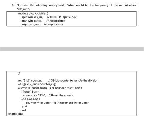 7 Consider The Following Verilog Code What Would Chegg