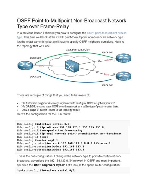 Ospf Point To Point Non Broadcast Network Type Pdf