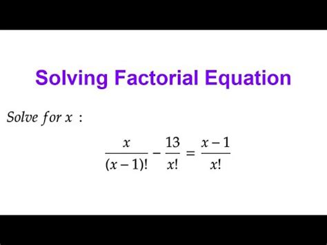 Factorial Problems And Solutions