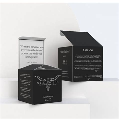 Handmade Cmyk Printing Black Self Assembly Packaging Folded Paper T