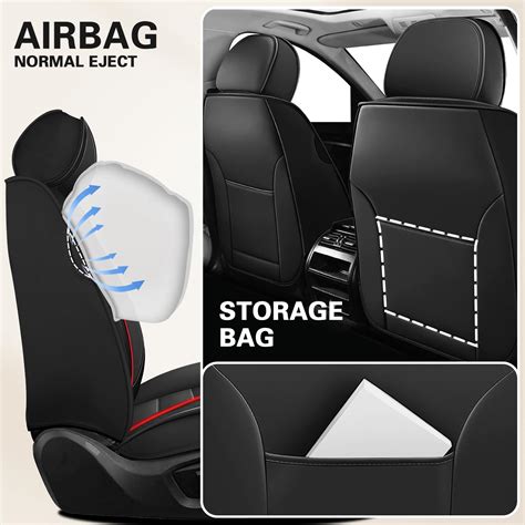 Airbag Compatible Seat Covers Waterproof Nappa Leather Seat Covers For Honda Accord 2000 2025
