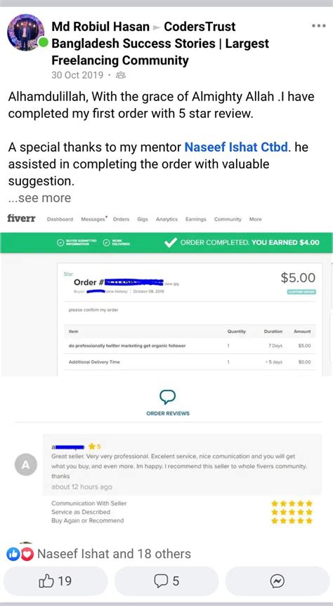 Md Robiul Hasan On Linkedin Memories 2019 1st Order Done At Fiverr