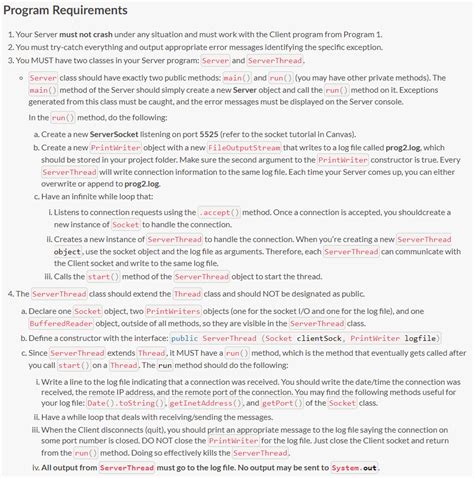 Solved Write A Multi Threaded Server Program To Handle