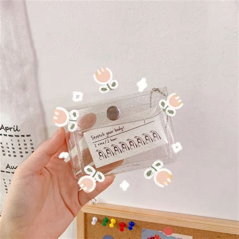 남녀공용 Pvc 방수 동전 지갑 신용 카드 홀더 패션 투명 케이스 카드 파우치 Id 카드 홀더 Aliexpress