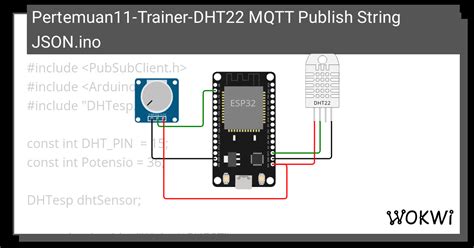 Pertemuan11 Trainer Dht22 Mqtt Publish String O Wokwi Esp32