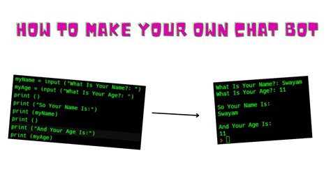 how to make your own chat bot youtube