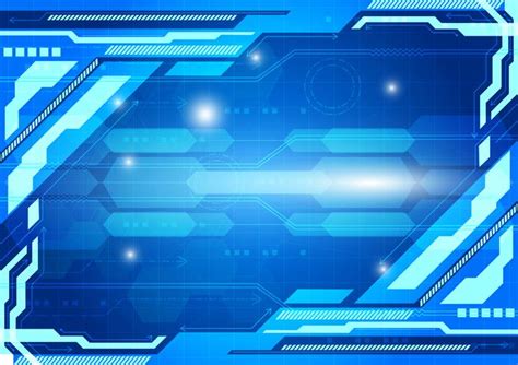 Blue Color Abstract Background Digital Technology Concept Vector Illustration With Copy Space