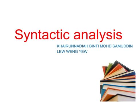 Syntactic Analysis News Excerpt Pptx