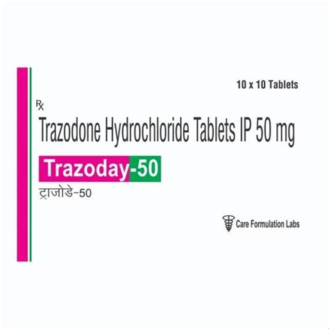Trazodone Hydrochloride Tablet Treatment Antidepressant At Rs 87 Stripe In New Delhi