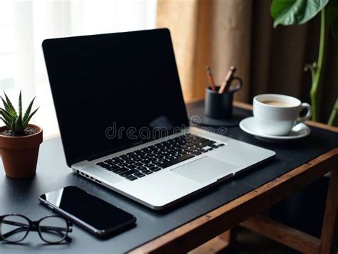 Modern Organized Workspace Setup Streamlined Productivity For 2024 Stock Illustration