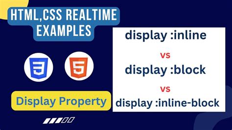 Display Inline Vs Block Css Display Property Display Inline Block