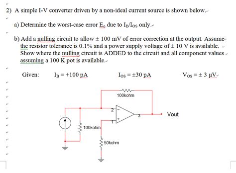 A Simple I V Converter Driven By A Non Ideal Current A Simple I V Converter Driven By A Non Ideal Current