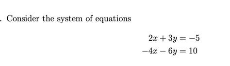 Solved Consider The System Of Equations Chegg