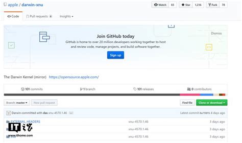 吸引开发者：苹果在github上公开xnu内核源码