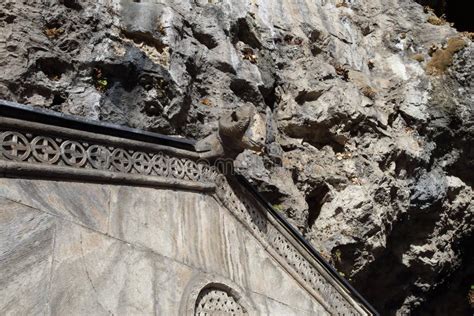 The Decoration In The Form Of A Cross On The Roof Of The Church In Mgvimevi Monastery Near