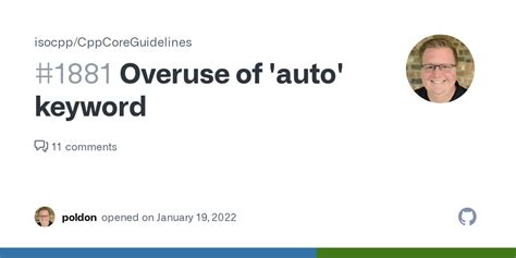 Overuse Of Auto Keyword · Issue 1881 · Isocppcppcoreguidelines · Github