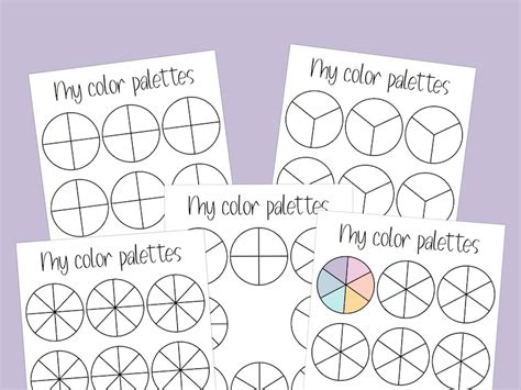 Create Your Own Color Palette Template Color Swatch Template Etsy