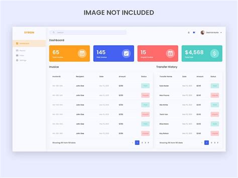 대시보드 Ui 웹사이트 템플릿 디자인 프리미엄 Psd 파일