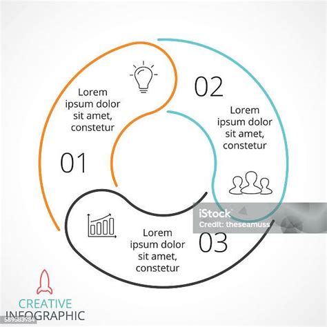 벡터 서클 화살표 인포그래픽 사이클 다이어그램 선형 그래프 프레젠테이션 차트 3에 대한 스톡 벡터 아트 및 기타 이미지 3