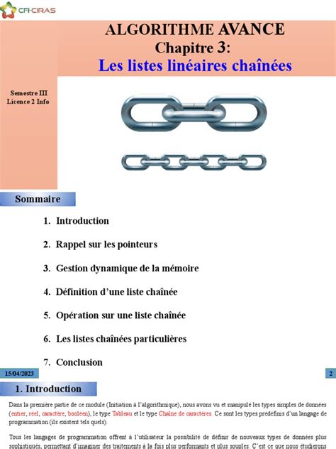 3 Les Listes Lineaires Chaines Pdf Variable Informatique Pointeur Programmation