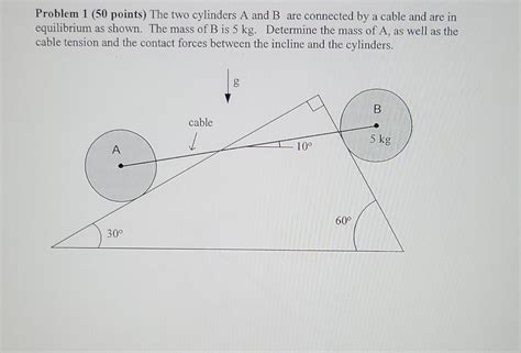 solved problem 1 50 points the two cylinders a and b are