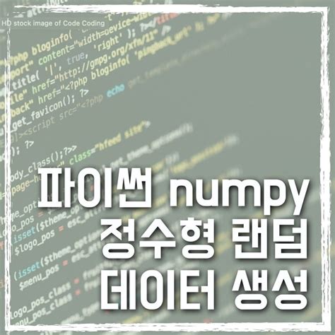특정 범위 정수형 임의의 수를 위한 np random randint 함수