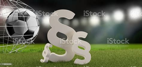 단락 기호 축구 경기장에서 대담한 편지 홍수 빛 아래 목표 3d삽화 축구에 대한 스톡 사진 및 기타 이미지 축구 축구공