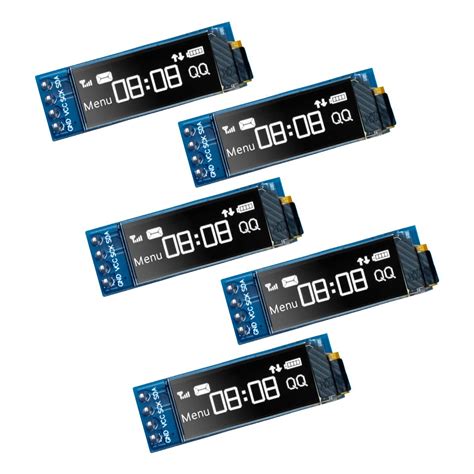 Getuscart Hosyond 5 Pcs 091 Inch I2c Oled Display Module Iic Oled Screen Dc 33v~5v Compatible