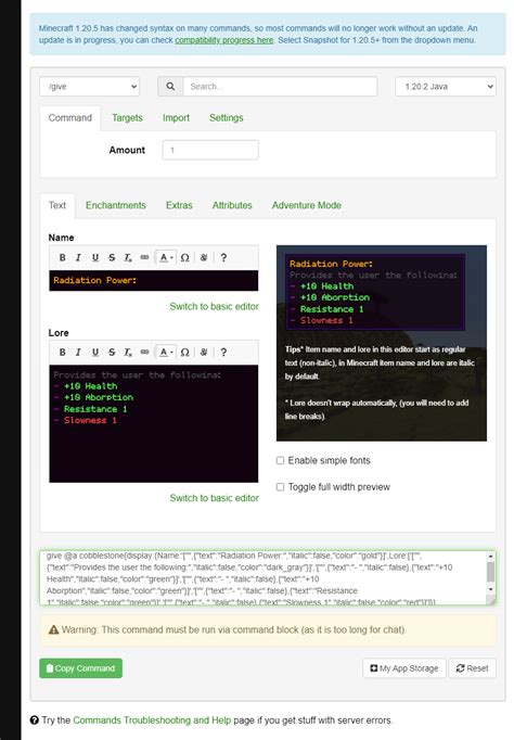 Found A Bug Where Any Command I Put In With A Name Doesnt Work As A