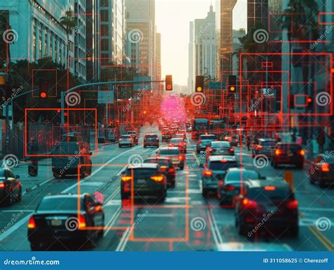 Smart City Traffic Monitoring Concept Stock Image Image Of City Smart 311058625