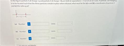 Solved In The Figure Particle 1 Of Charge Q And Particle 2