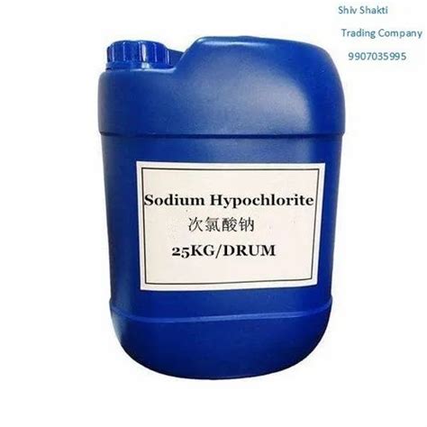 Shiv Shakti Sodium Hypochlorite Naocl Or Chlorine Sanitizer Grade Industrual At ₹ 25 Kg In Gwalior