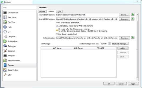 How To Create A Virtual Android Device For Qt Creator Stack Overflow