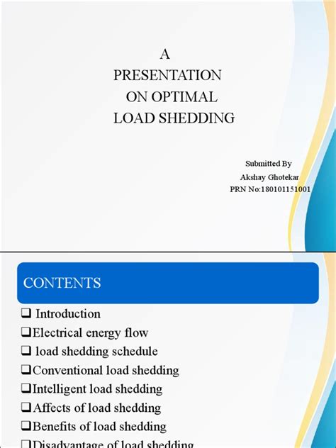 Optimal Load Shedding Pdf Electric Power System Electromagnetism