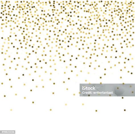 골드 반짝이 색종이 별 배경 색종이 별 빛나는 황금의 바닥에 피해 라 흰 배경에 아래쪽 프레임을 피해 라 벡터 일러스트입니다 각도에 대한 스톡 벡터 아트 및 기타 이미지