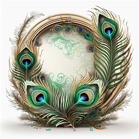 Premium Vector Frame With Peacock Feathers Premium Vector Frame With Peacock Feathers