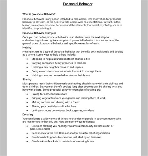 Pro Social Behavior What Is Pro Social Behavior