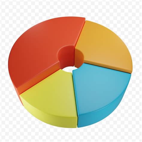 Premium Psd Pie Chart 3d Rendering Illustration