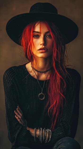 Enigmatic Redhead Premium AI Generated Image