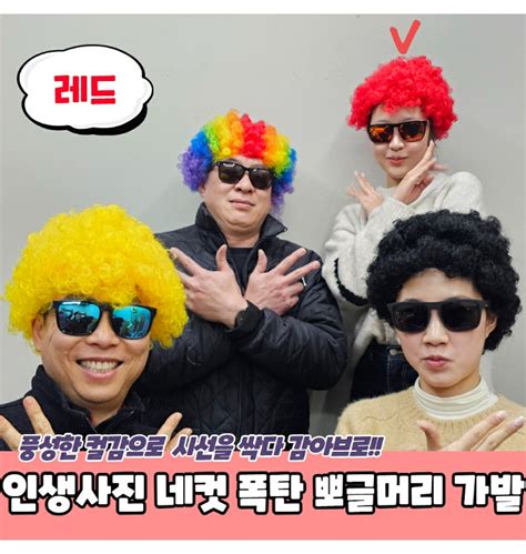 파티 가발 뽀글이 코스프레 할머니 코믹 공연 빨간색 티몬