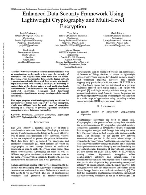 Enhanceddatasecurityframeworkusinglightweightcryptographyand