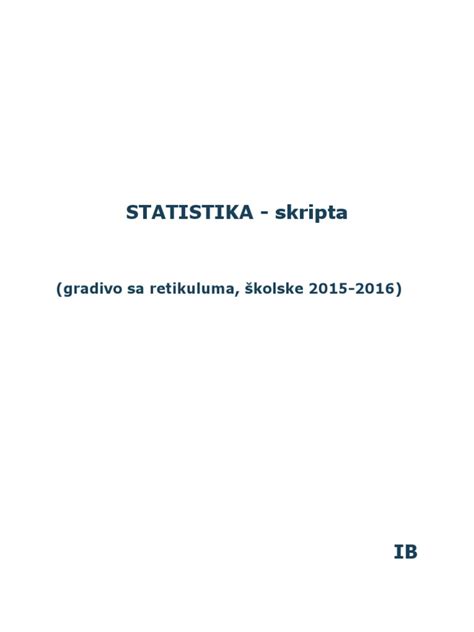 Statistika Skripta Pdf Pdf