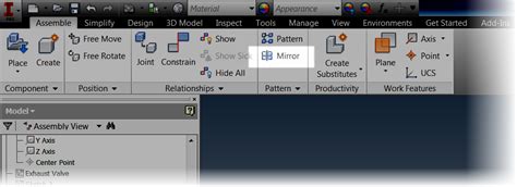 Locating The Mirror Component Command Locating The Mirror Component Command