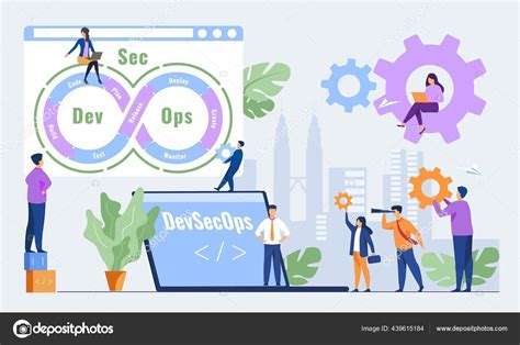 Vector Illustration Devsecops Methodology Secure Software Development