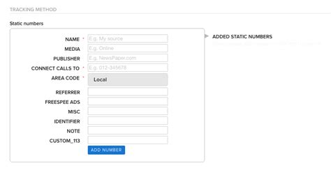 create a static number connected to a campaign kaisa